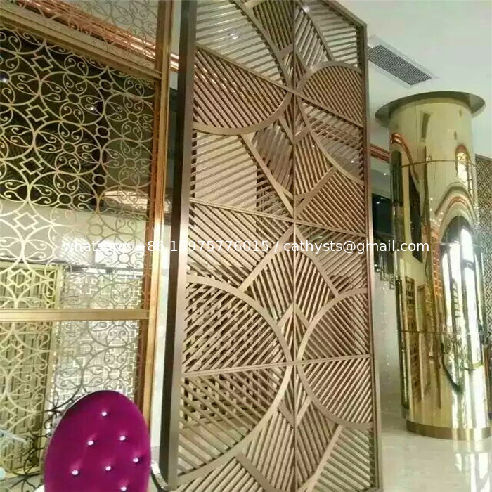furniture metal work custom stainless steel partition wall decorative panel