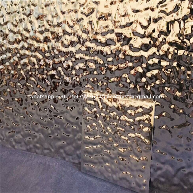 Embossed Stainless Steel Sheets Rose Gold Mirror Finish 304 316 For ...