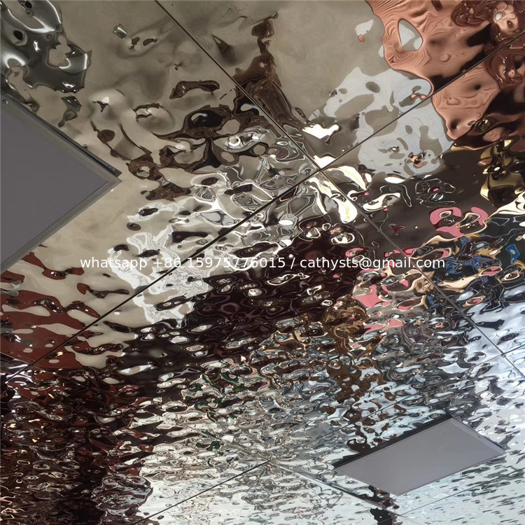 Hammered Stainless Steel Sheets Gold 304 316 Mirror Finish For Column ...