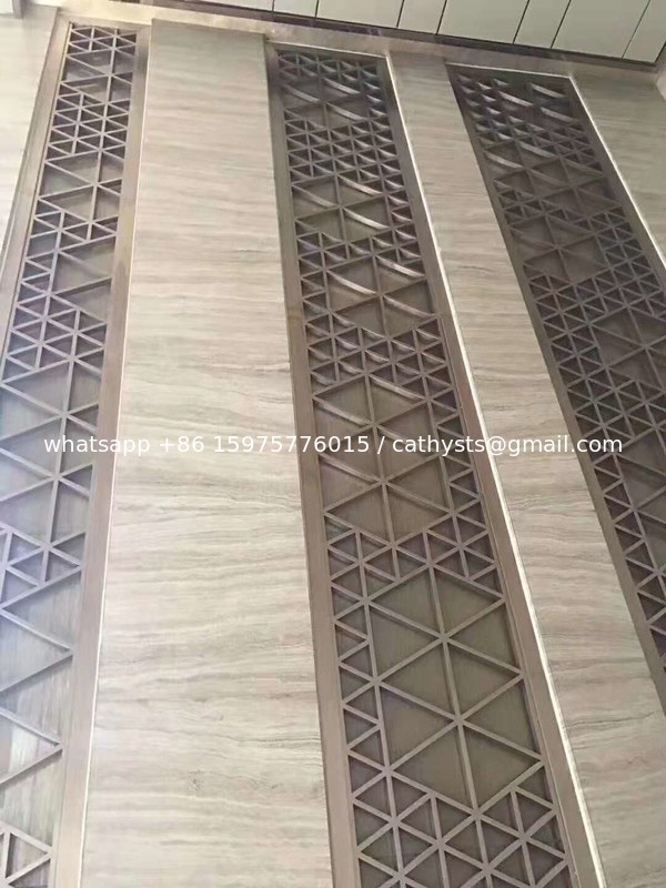 Interior Decorative Gold Stainless Steel Partition Wall Panels Divider ...