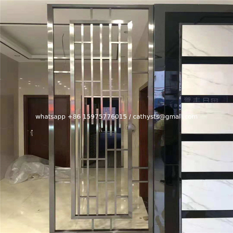 luxury partition stainless steel material Gold color Room Divider ...