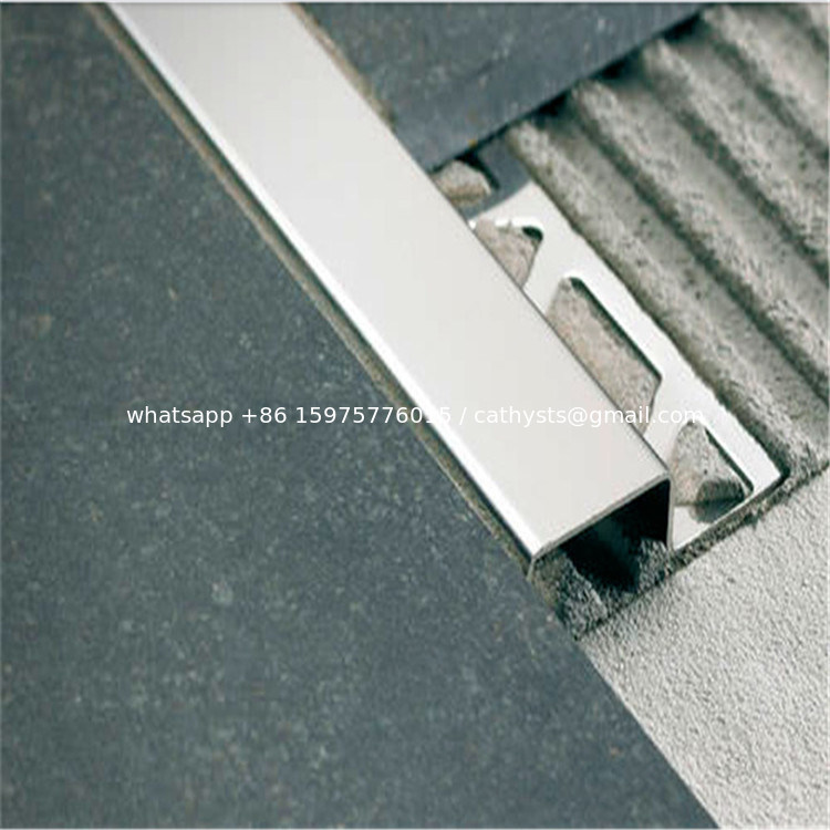 OEM stainless steel floor tile trim wall trim with Brushed or mirror ...