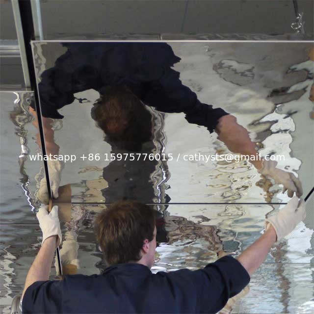 Ripple Stainless Steel Panels Rose Gold Mirror Finish For Column Cover ...