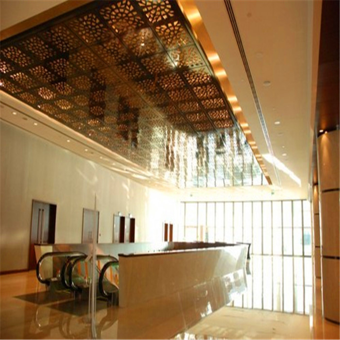 high quality stainless steel decorative ceiling board laser cut panel designed