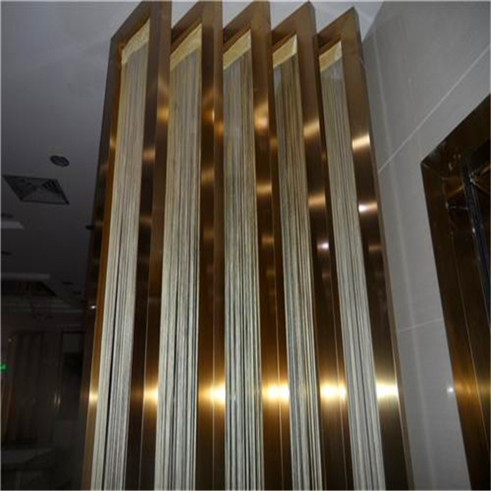 Polished Finishes Rose Gold Stainless Steel Wall Trim Wall Panel Trim ...