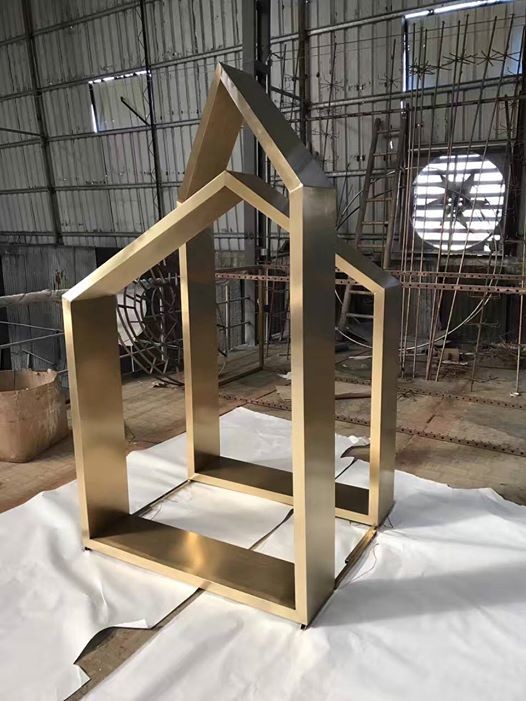 CNC laser cut stainless steel thick plate shaped fabrication