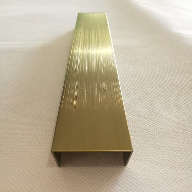 Hairline Finish Silver Stainless Steel Angle U Shape Trim 201 304 316 ...