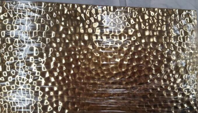 304 Hammered Sheet Stainless Steel bronze gold color or brass hammered ...