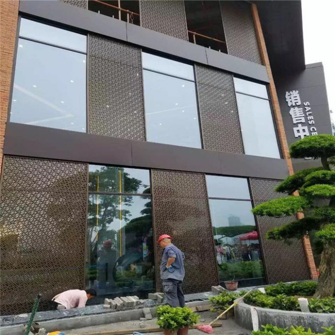 exterior wall partition large metal screen facade panel stainless steel ...
