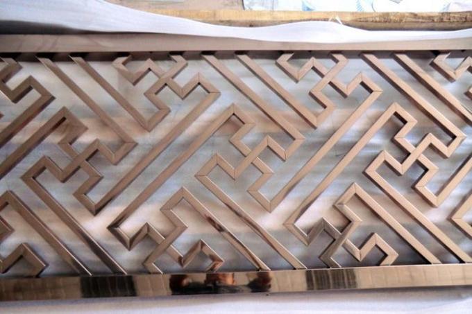 Mirror Rose Gold Stainless Steel Perforated Panels For Facade/Wall ...